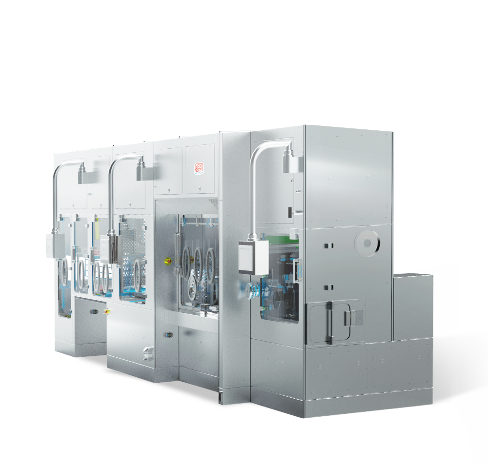 Automatic Aseptic Filling Line for IV bags. Comecer Pharma Solutions